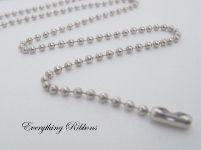 10 Nickel Plated Ball Chain Necklaces 24 Inch 2.4mm for - Etsy