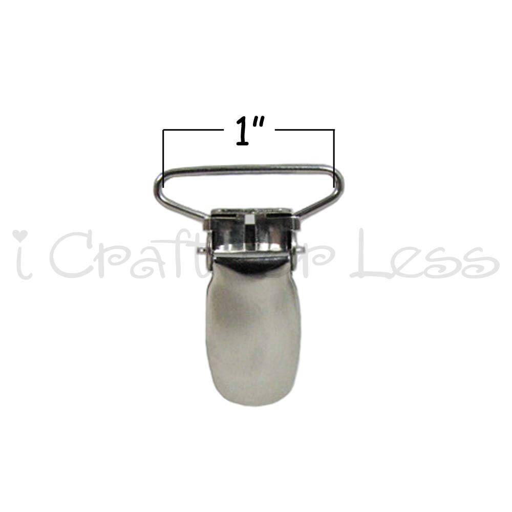 10 Metal 1 Inch Suspender Clips W/ Round Plastic Inserts for | Etsy