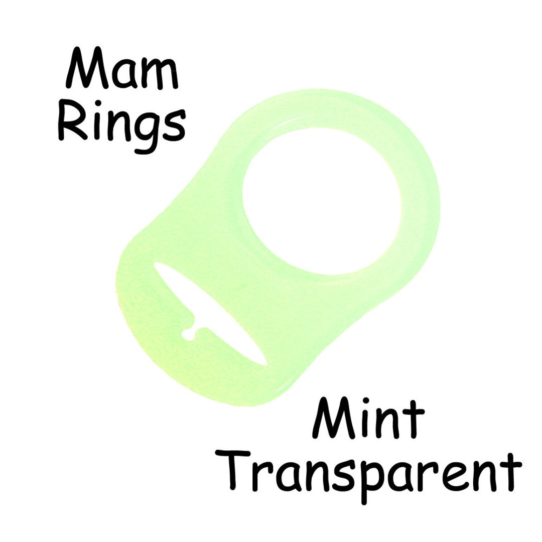 25 Mint Silicone Mam Rings Dummy / Pacifier Attachment - Etsy