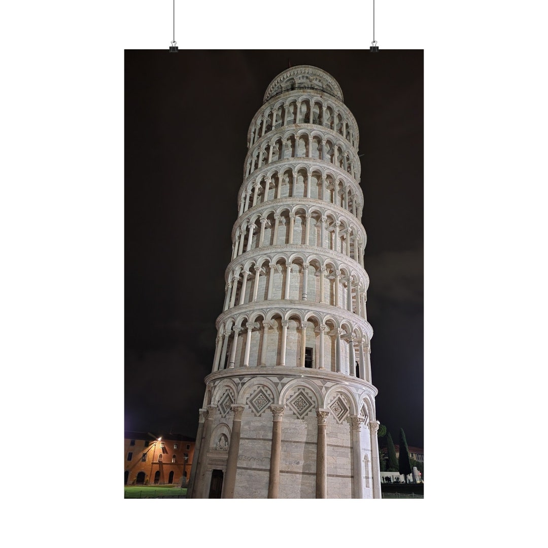 Leaning Tower of Pisa - Matte Vertical Poster - Etsy