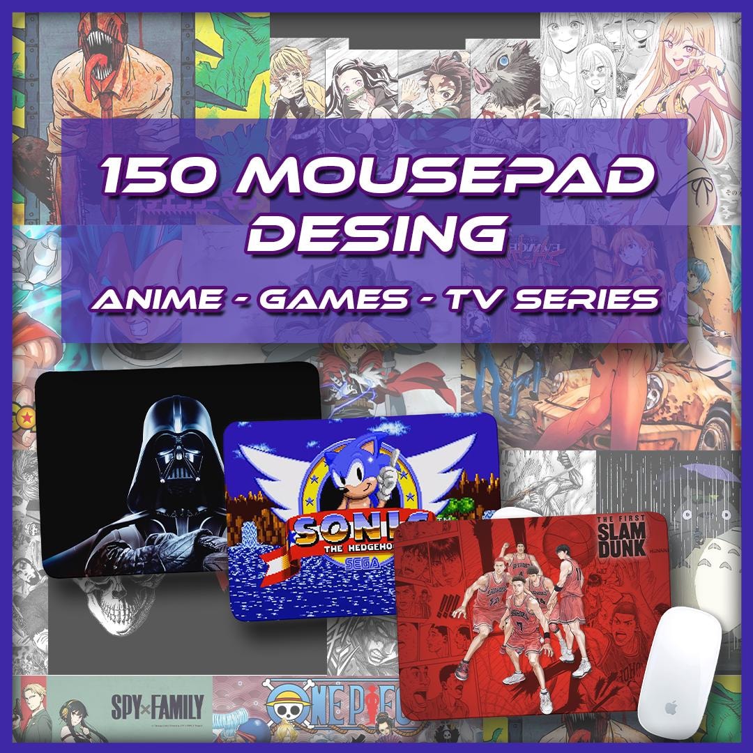 150 Original Rectangular Mousepad Designs for Anime, Video Games, and ...
