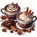 10 Hot Chocolate Cups Clipart Designs, Clipart Bundle, PNG and JPG ...