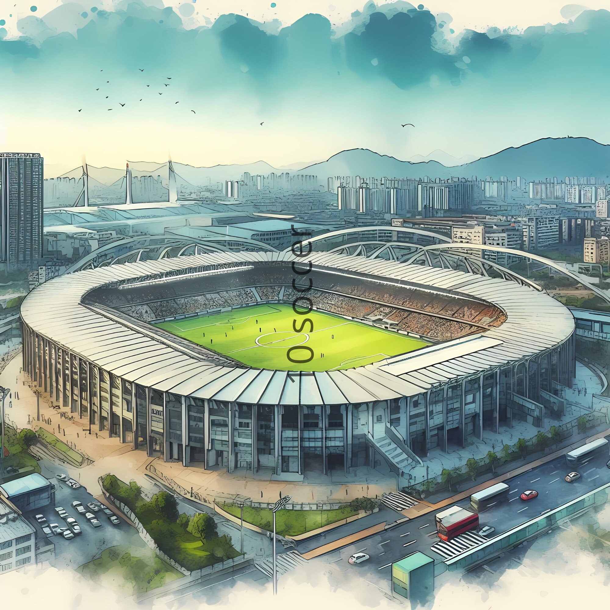 10 Soccer Clipart Designs, Clipart Bundle, Watercolor, PNG and JPG ...