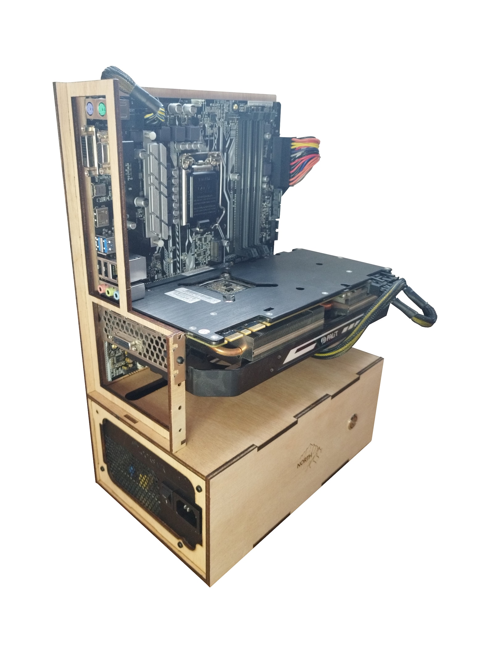 Northridge Wooden Open Air Micro-atx PC Computer Case SVG Digital ...