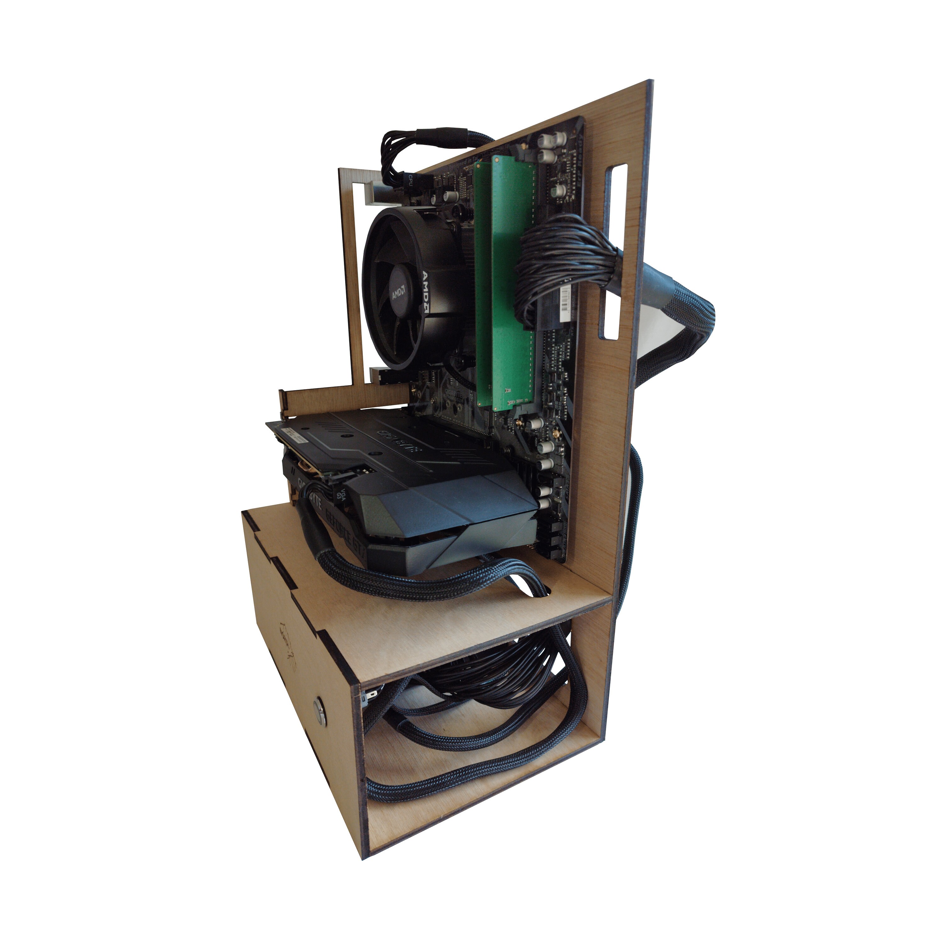 Northridge Wooden Open Air Micro-atx PC Computer Case SVG Digital ...