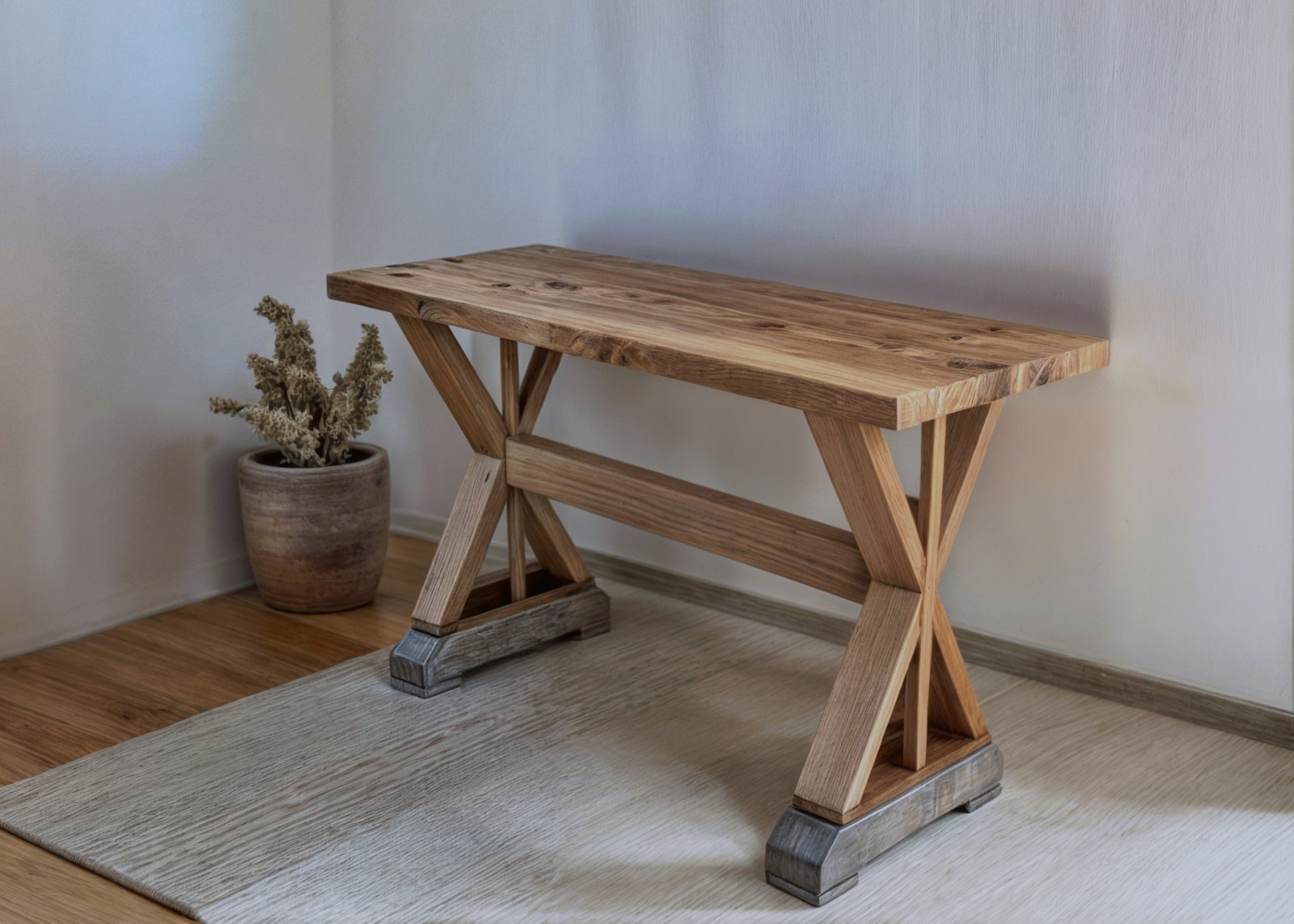 DIY Front Entry Table Plan, Slim Entry Table, Narrow Console Table ...