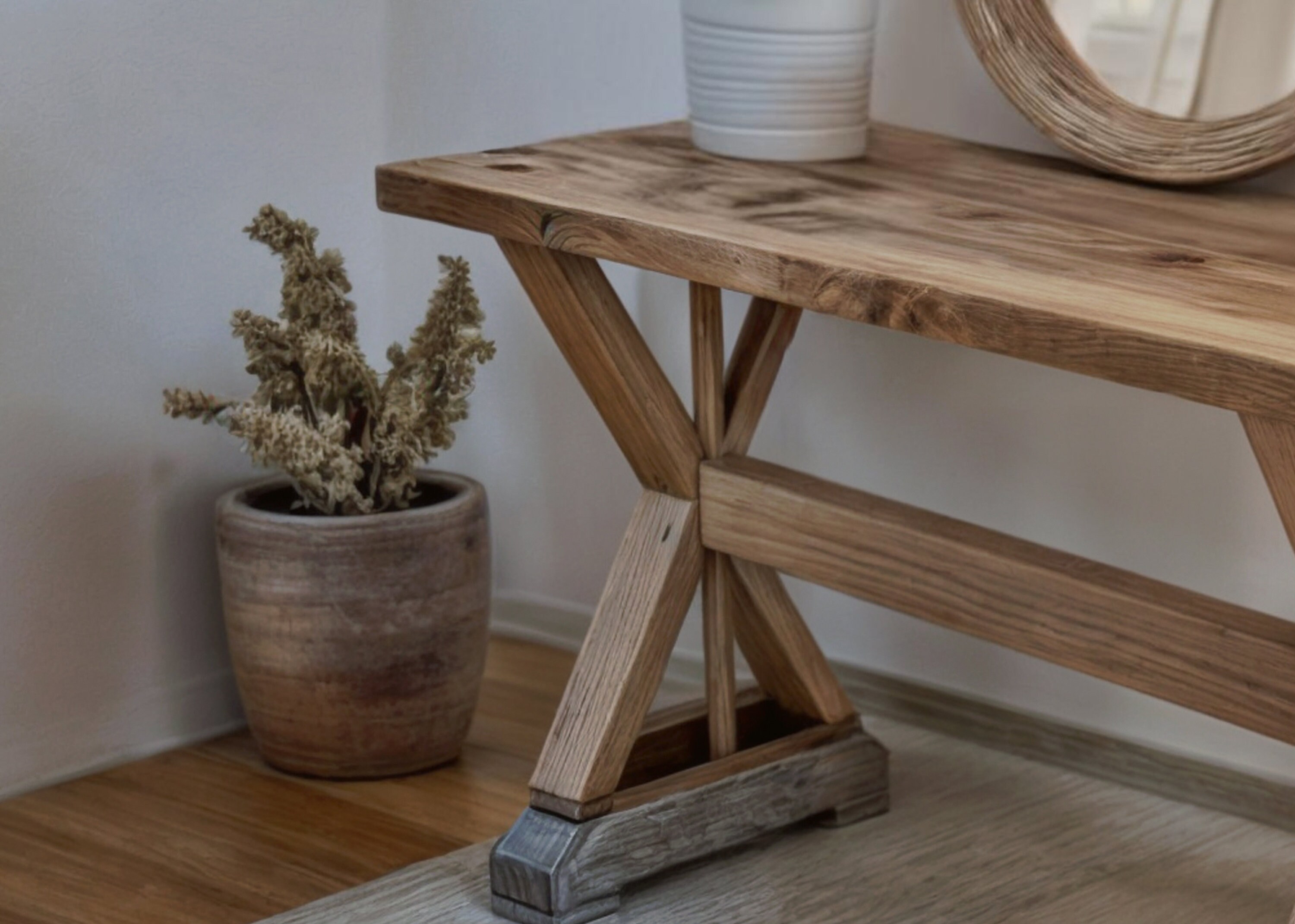 DIY Front Entry Table Plan, Slim Entry Table, Narrow Console Table ...