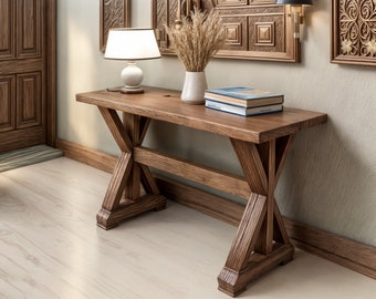 DIY Front Entry Table Plan, Slim Entry Table, Narrow Console Table ...