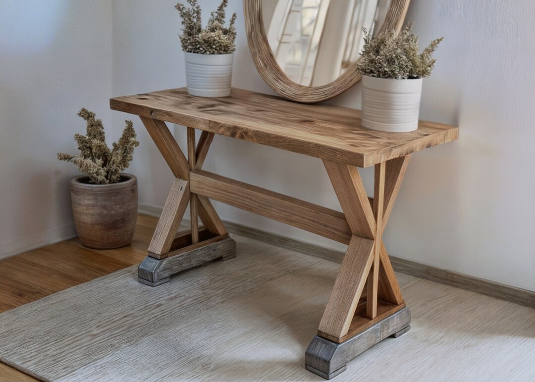 DIY Front Entry Table Plan, Slim Entry Table, Narrow Console Table ...