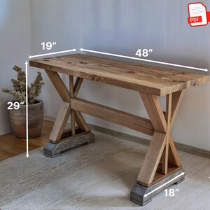 DIY Front Entry Table Plan, Slim Entry Table, Narrow Console Table ...