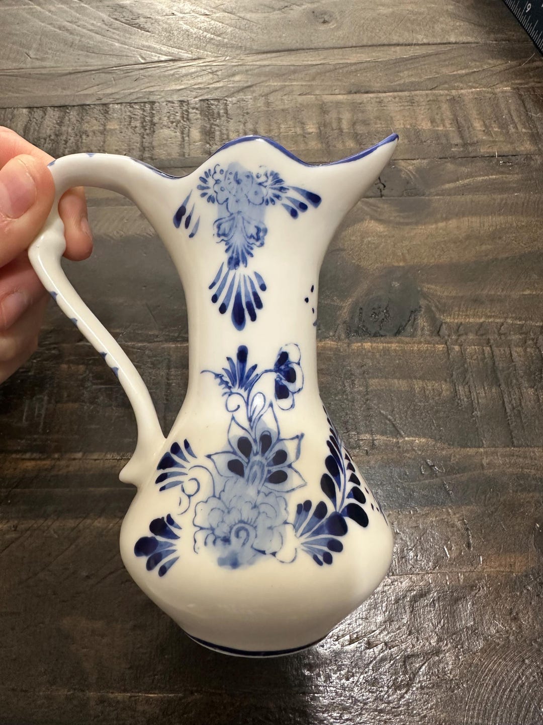 Hand Painted Blue Delft Deco Milk Jug, Creamer, Vase C1960s - Etsy