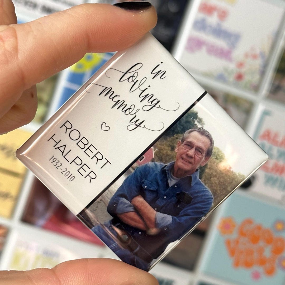 Photo Memorial Magnet, Custom in Loving Memory Magnet, Memorial Fridge ...