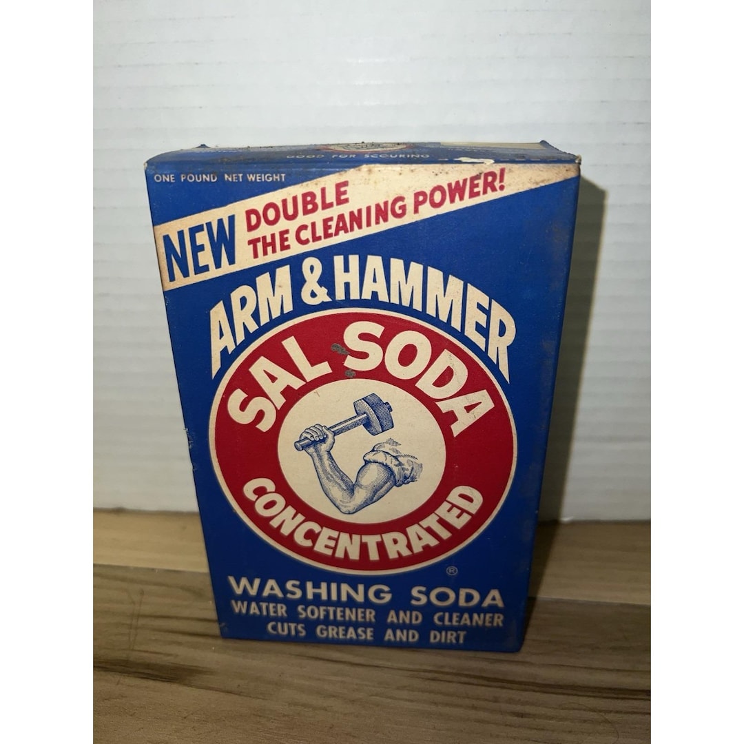 Vintage 1950s Box of Arm & Hammer Washing Sal Soda Cleaner NOS 1 Lb - Etsy