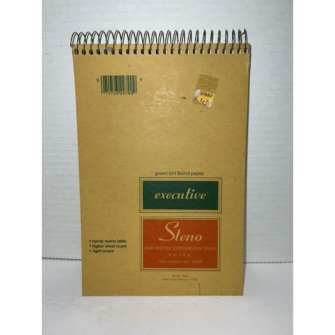 NOS Vintage Stuart Hall Executive Project STENO & Metric Conversion ...