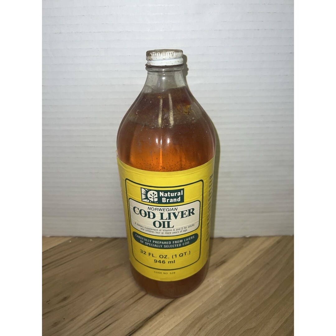 Vtg Full Bottle Cod Liver Oil CIRCA 1970S Norwegian Natural Brand - Etsy