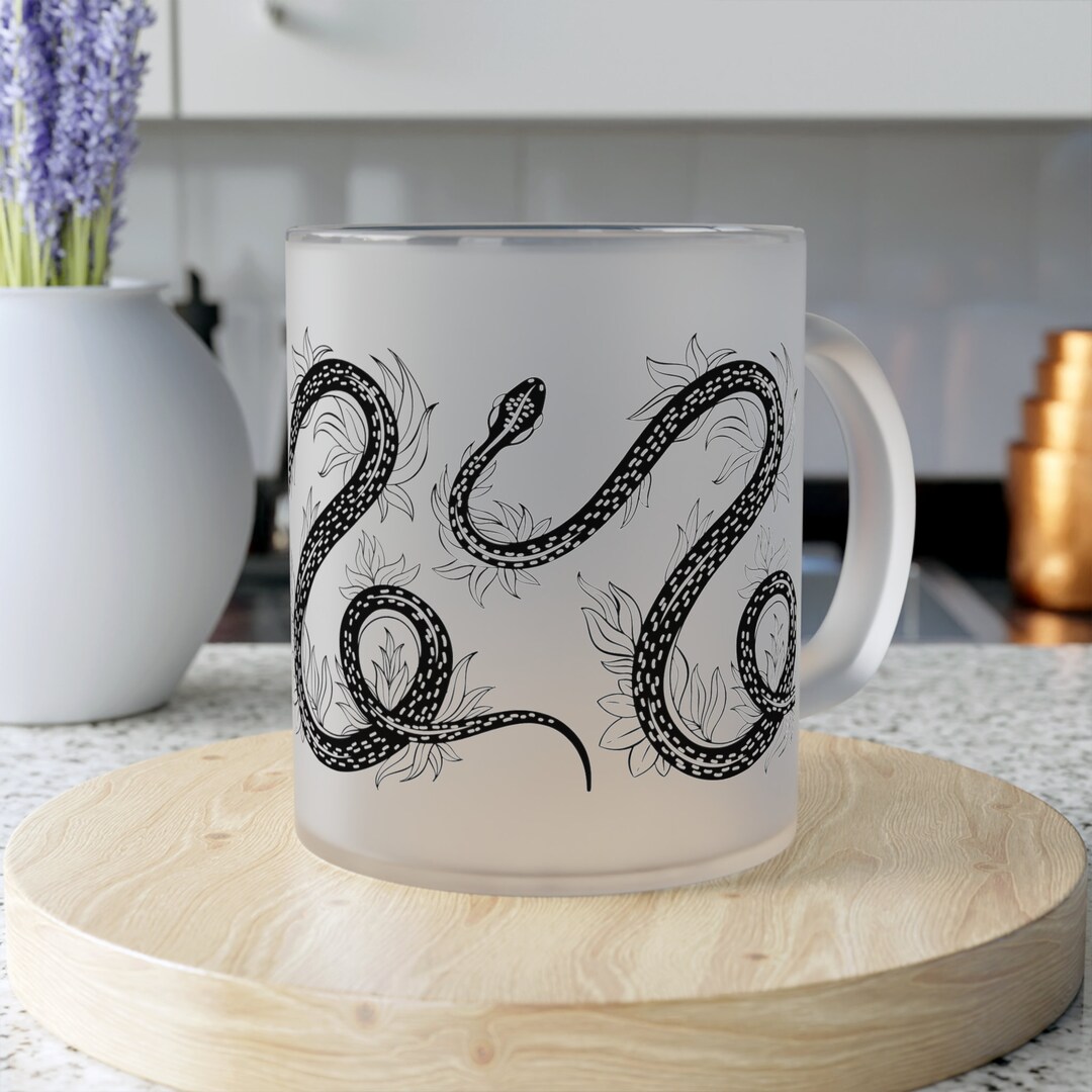 Frosted Snake Glass Mug - Etsy