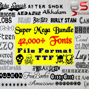 Mega Font Bundle, Supper Bundle Font, Handwritten Font, Modern Font ...