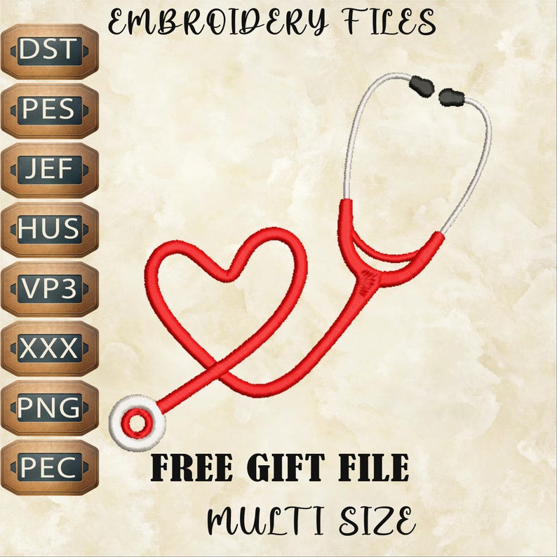 Personalized Doctor Stethoscope Embroidery Design, Custom Doctor Name ...