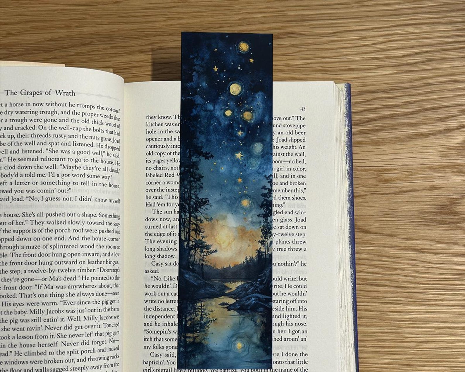 Starry Night Watercolour Bookmarks Set of 5, Premium 200 GSM Reading ...