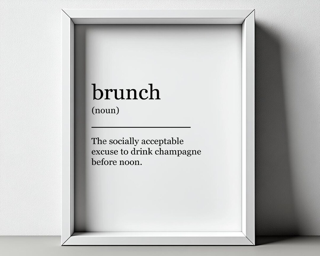 Brunch Definition (physical Print) | Dictionary Art Print | Unique Art ...