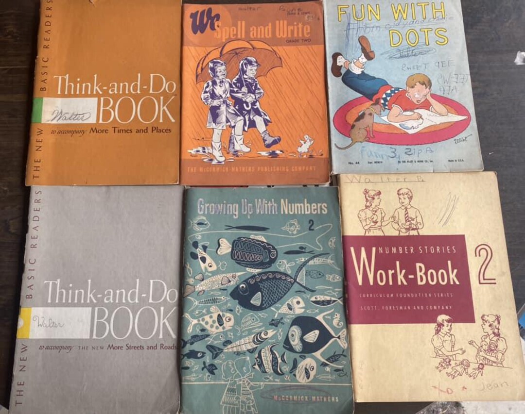 Vintage Workbooks From the 1950s 50s School Ephemera Craft Junk Journal ...