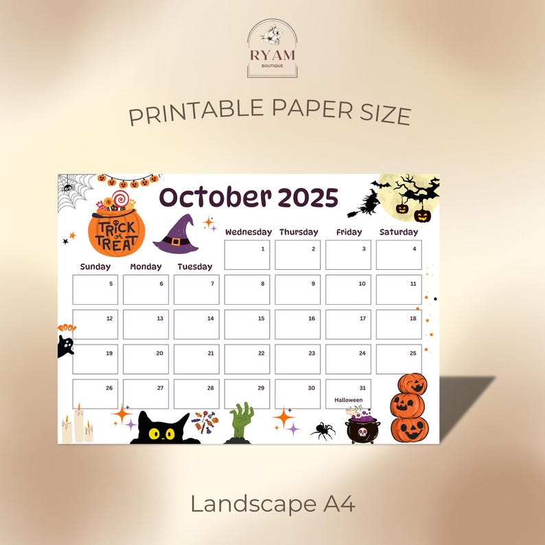Printable Kids Calendar 2025, Cute Kids Calendar 2025, Wall Calendar ...