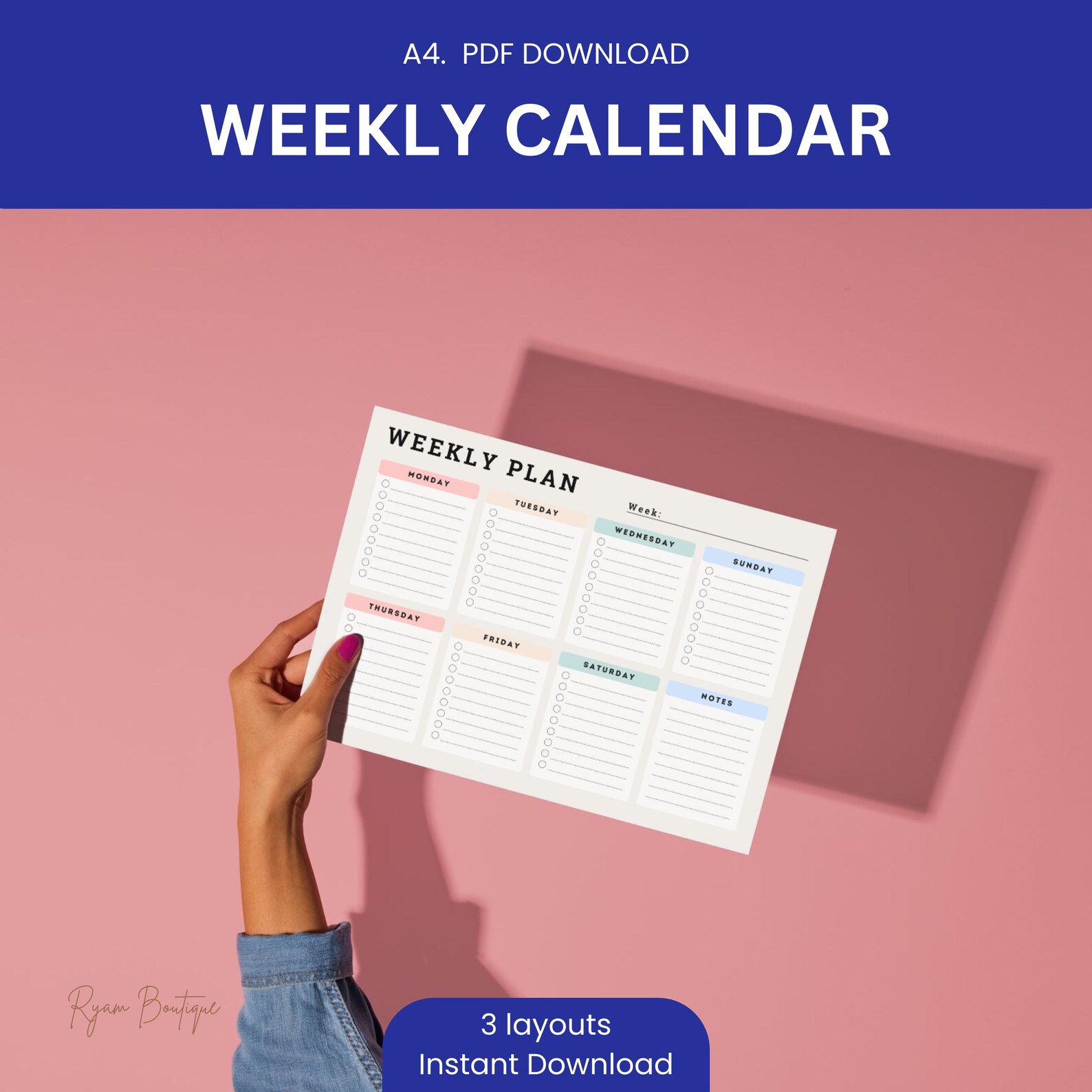 Printable Weekly Planner: Kids & Adult Chore Chart (PDF) - Etsy