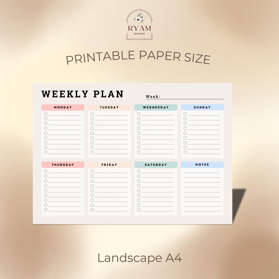 Printable Weekly Planner: Kids & Adult Chore Chart (PDF) - Etsy