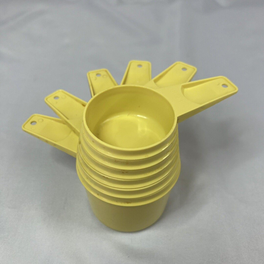 Tupperware Measuring Cup Set Soft Yellow 6 Nesting Complete - Etsy