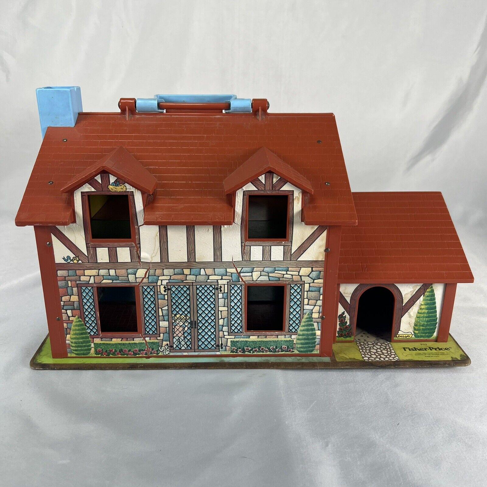 Vintage 1980 Fisher Price 952 Little People Play Brown Tudor House ...