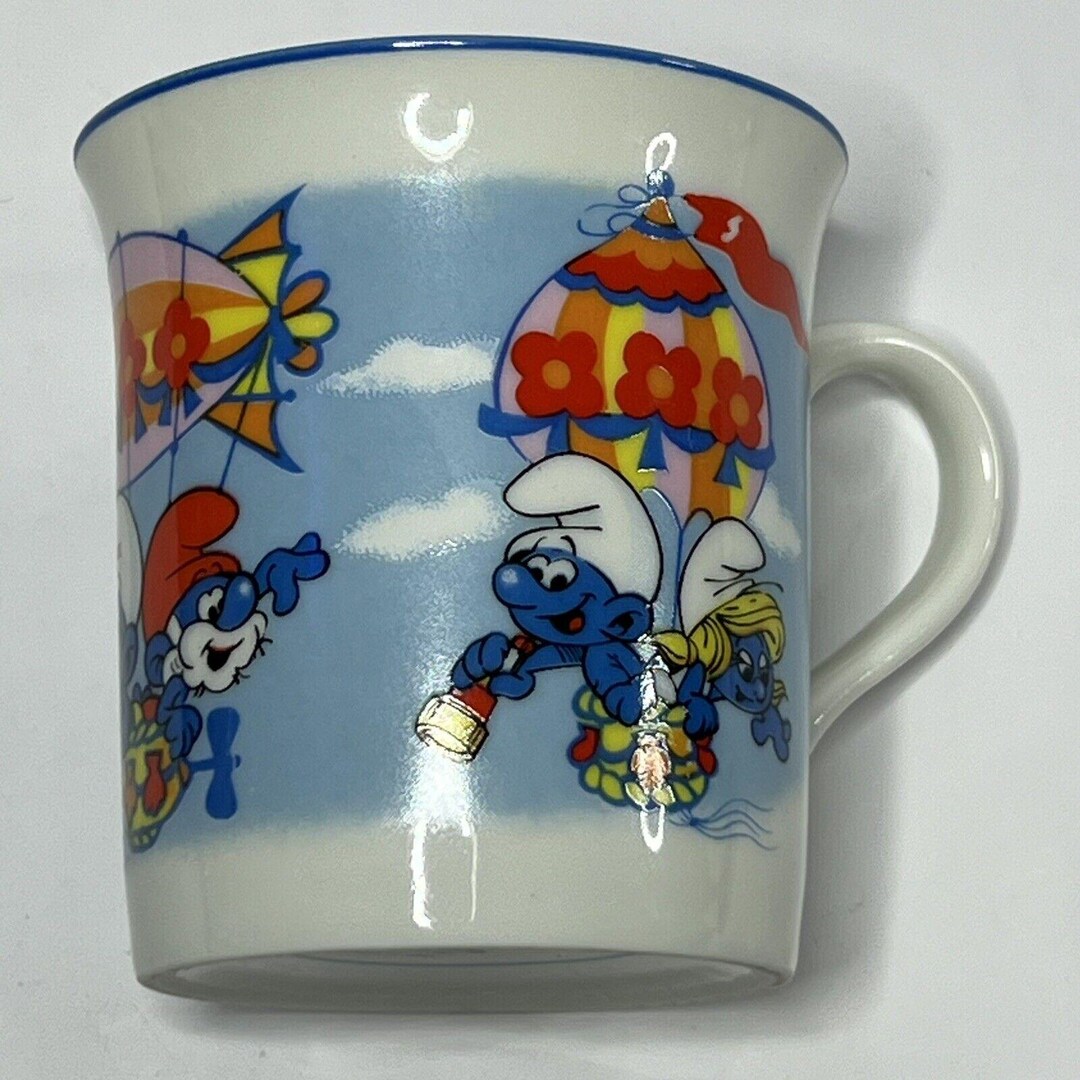 Smurfs Gargamel Azreal Coffee Mug W. Berrie 1982 Smurf Balloons-ceramic ...
