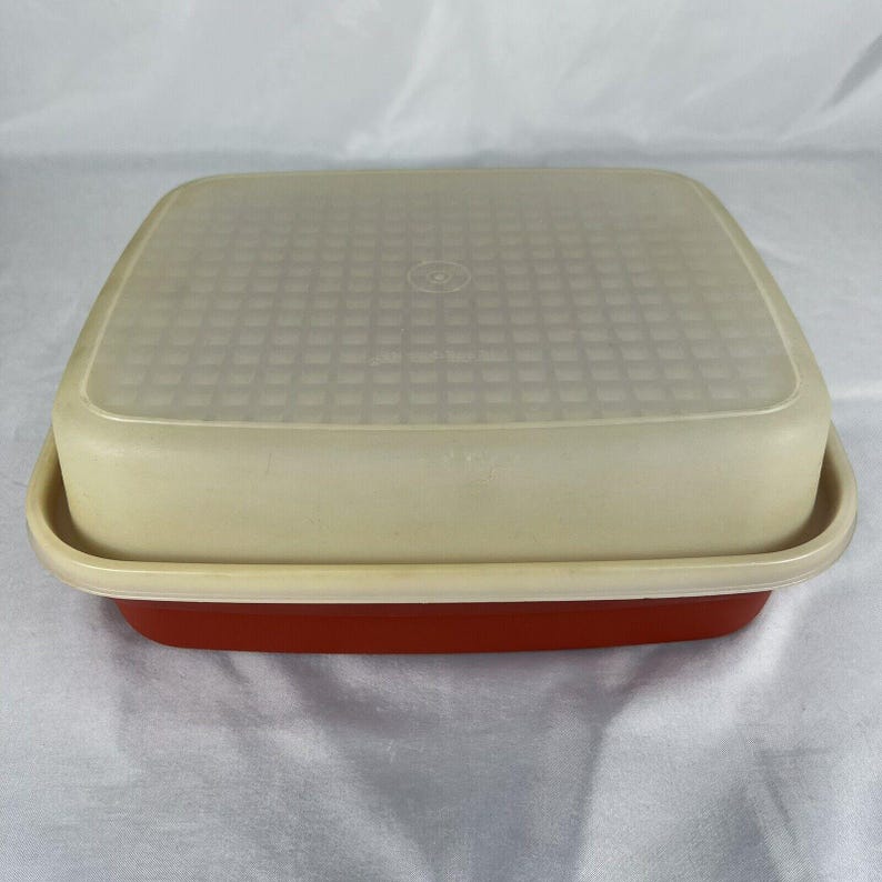 Vintage Tupperware Large Meat Marinade Tenderizer Keeper Container ...
