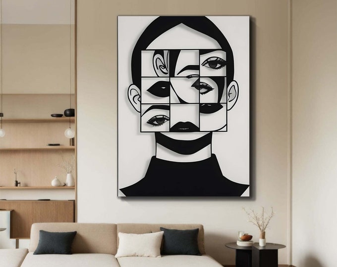 Human Faces Abstract Collection - HFC 28, Portrait Abstract Art ...