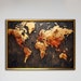 Abstract World Map Art,modern Global Wall Art,textured World Map Canvas ...