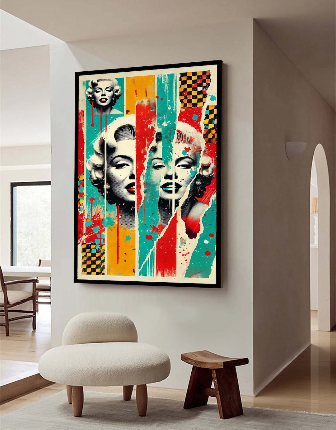 Marilyn Monroe Pop Art Canvas – Vibrant Retro Hollywood Wall Print ...