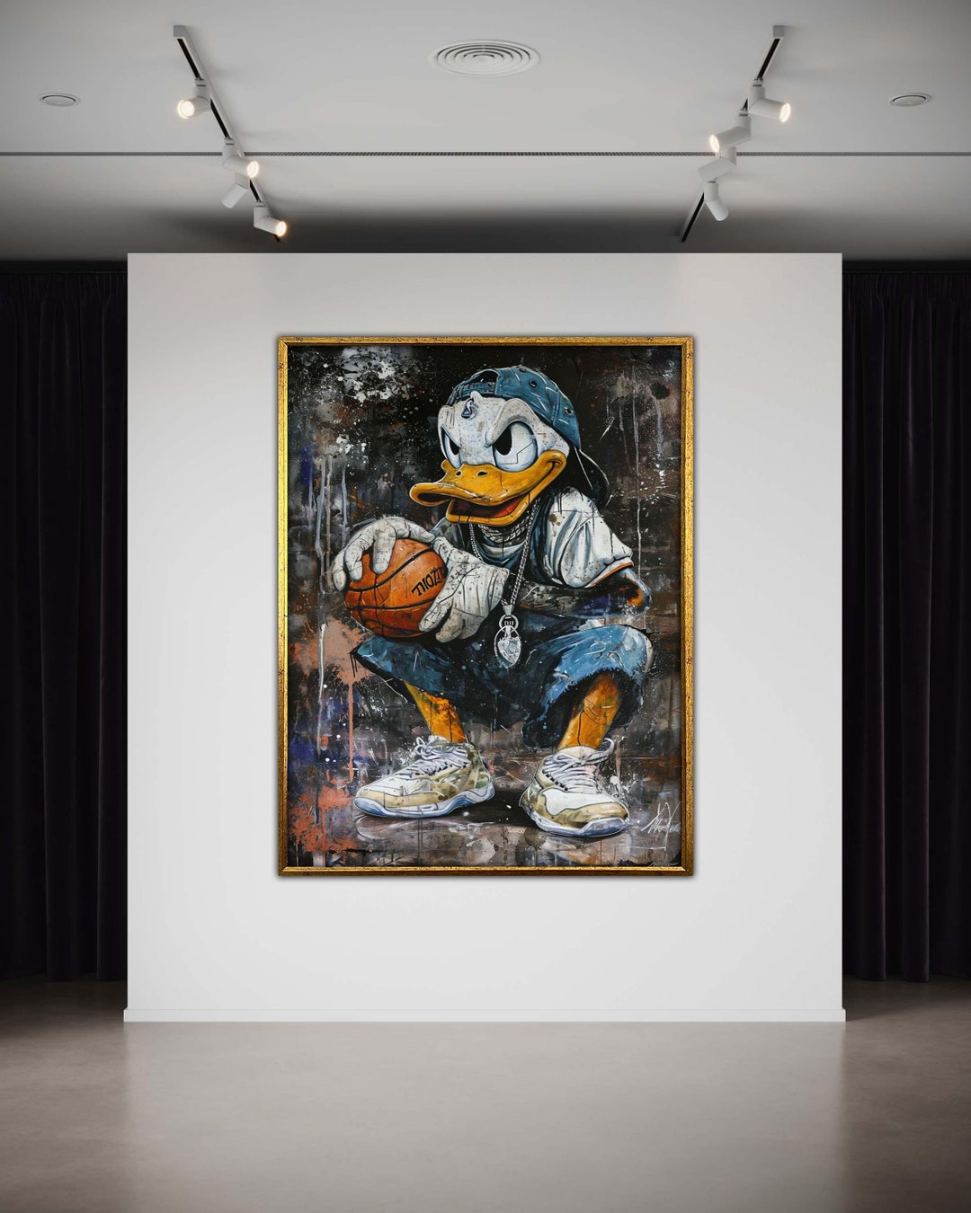 Urban Donald Duck Art, Street Style Canvas, Hip-hop Donald Duck ...