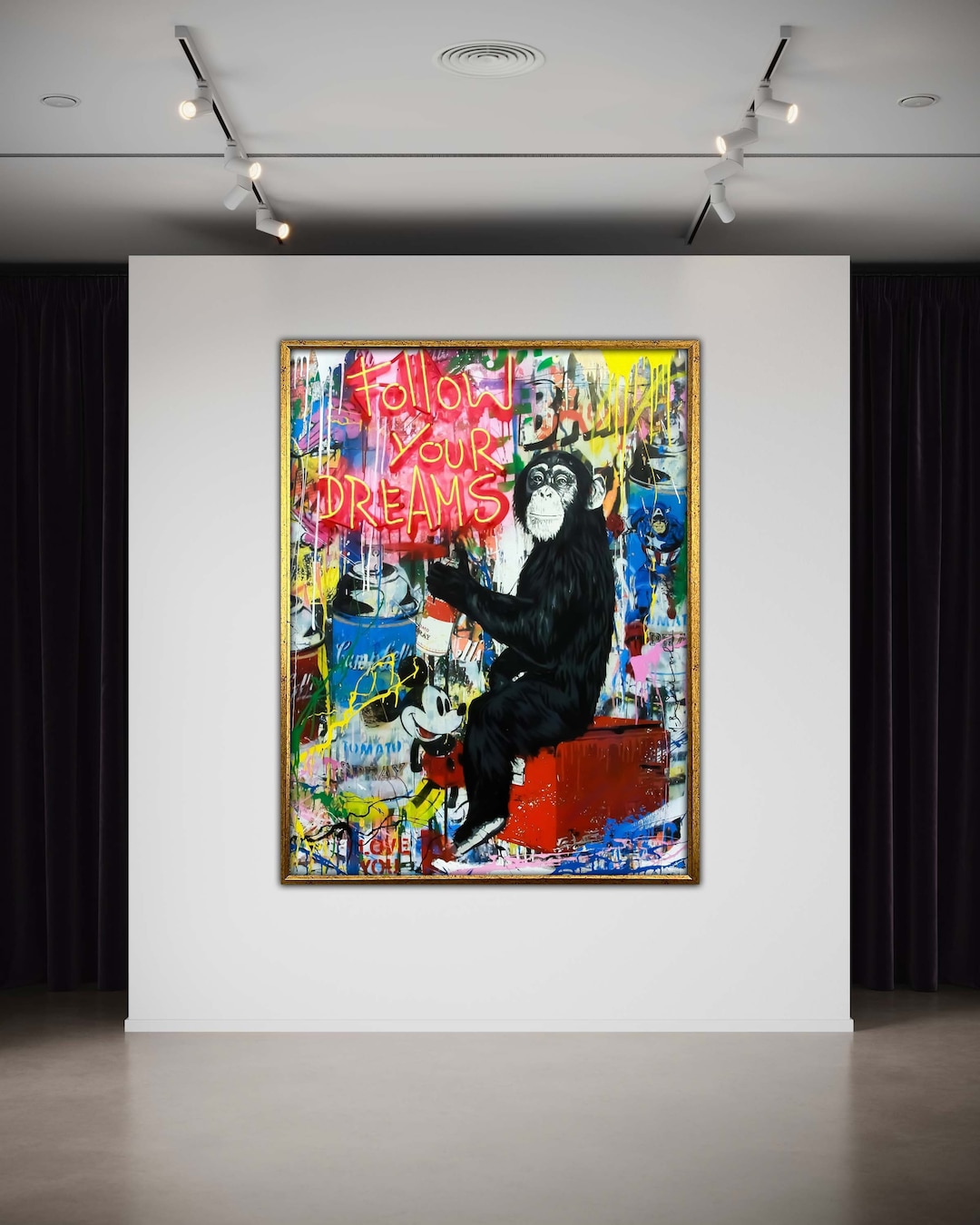 Urban Chimp Graffiti Canvas Art, Inspire Your Dreams Wall Decor ...