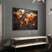 Abstract World Map Art,modern Global Wall Art,textured World Map Canvas ...