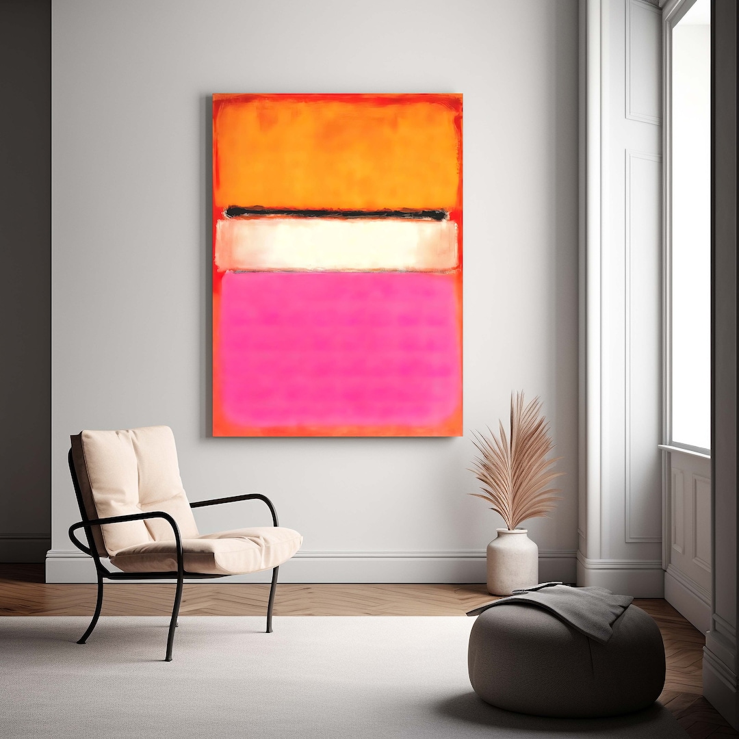 Mark Rothko Pink Mix Framed Canvas Painting, Abstract Art, Handmade ...