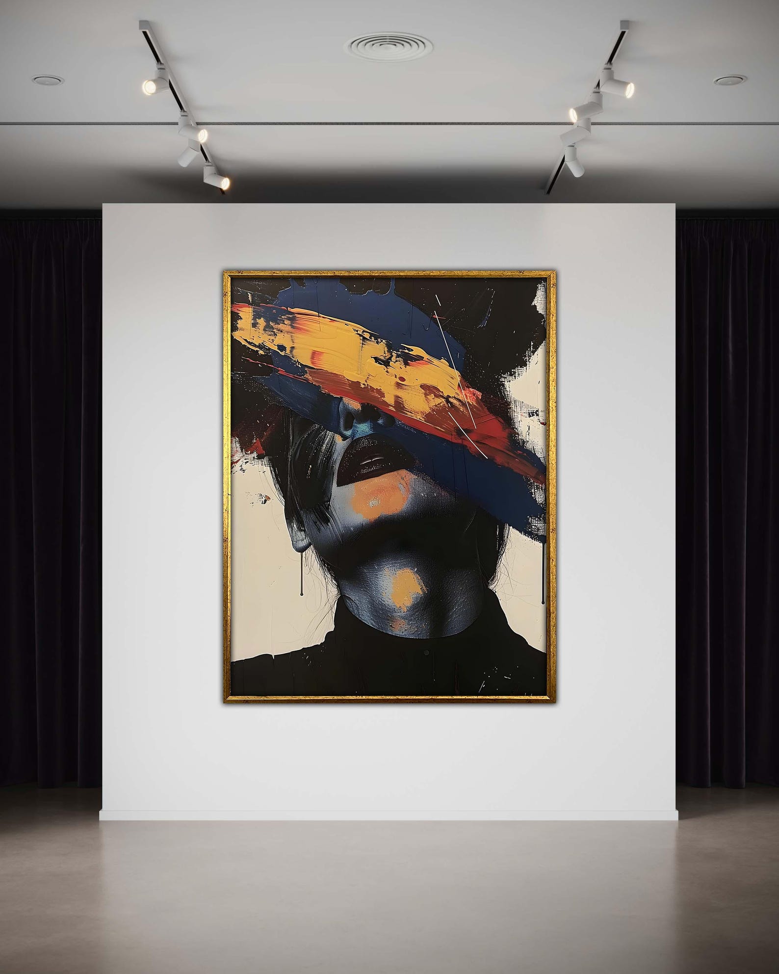 Abstract Face Canvas, Modern Art Wall Decor, Woman Wall Art ...