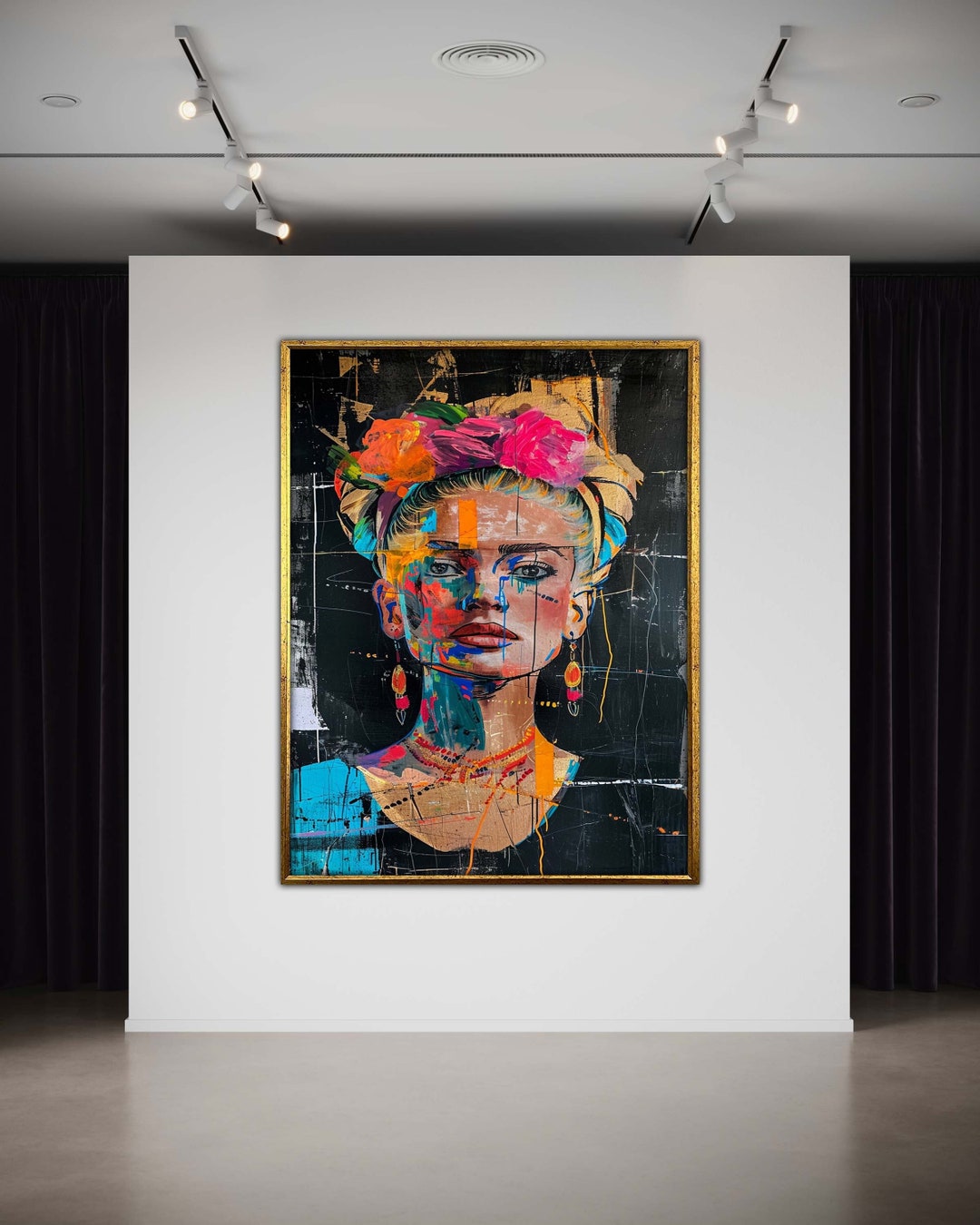 Frida Kahlo Portrait - Vibrant Mexican Heritage Art on Canvas, Feminist ...