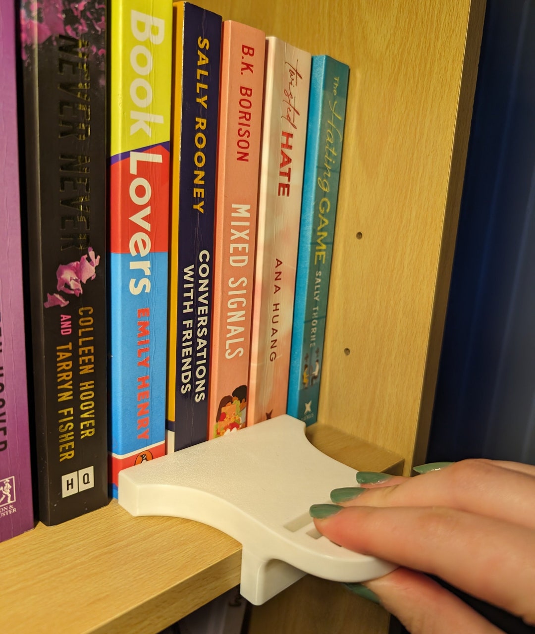 Book Pusher/aligner 3D Printed Booktok Book Accessory Bookshelf Bookish ...