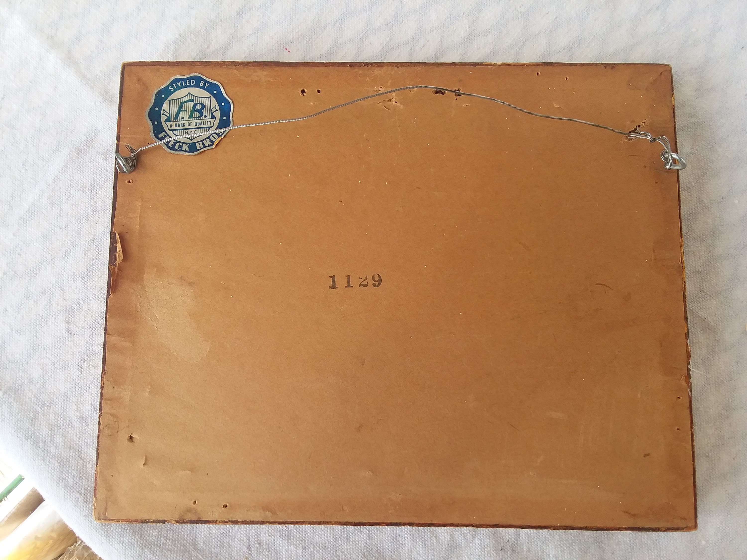 1940s 50s Fleck Brothers NYC Print or Engraving, in Small Frame ...