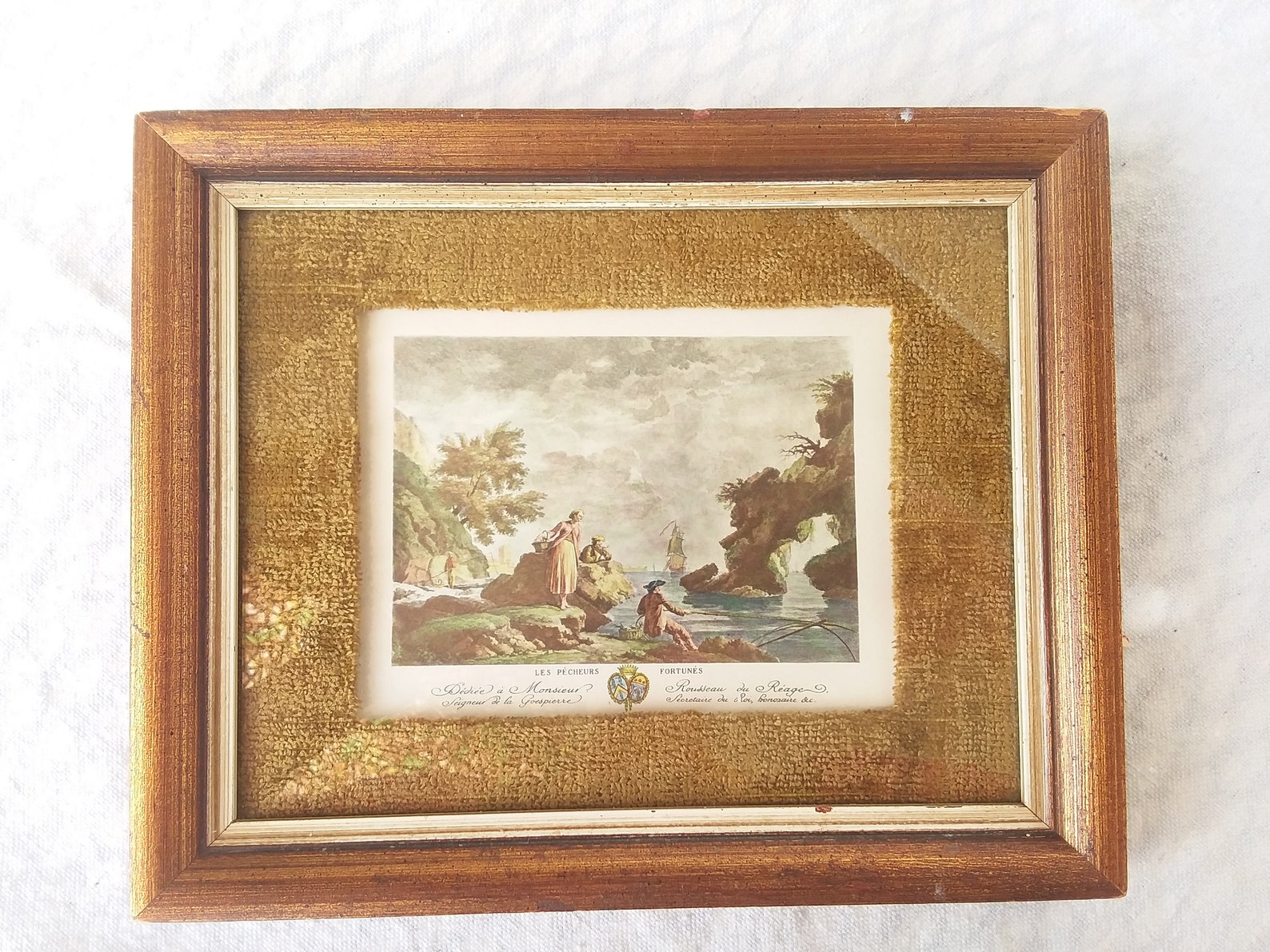 1940s 50s Fleck Brothers NYC Print or Engraving, in Small Frame ...