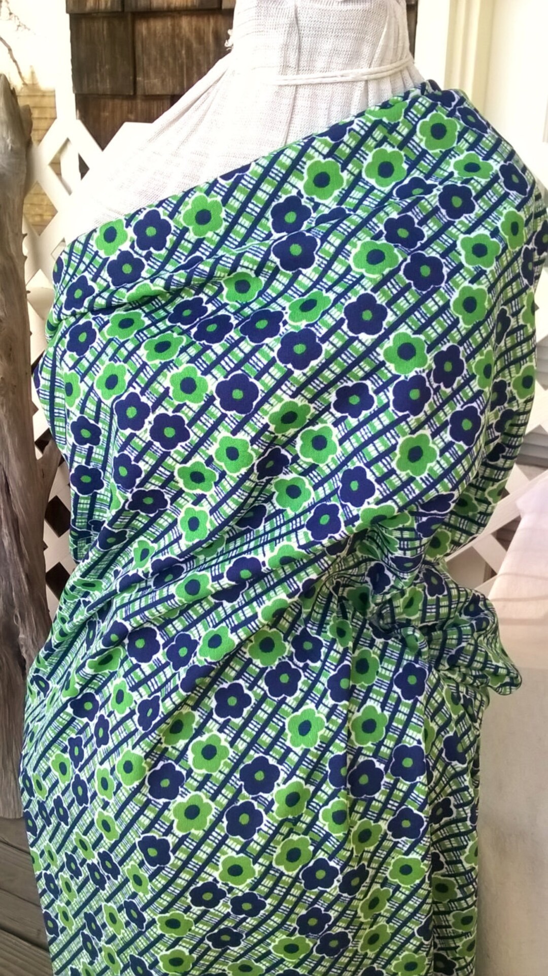 Classic 70s Polyester Knit Floral Print, Great for Dress, Sizzler ...