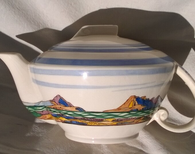 Vernon Kilns Salamina Teapot Tea Pot Art by Rockwell Kent a Rare Find ...