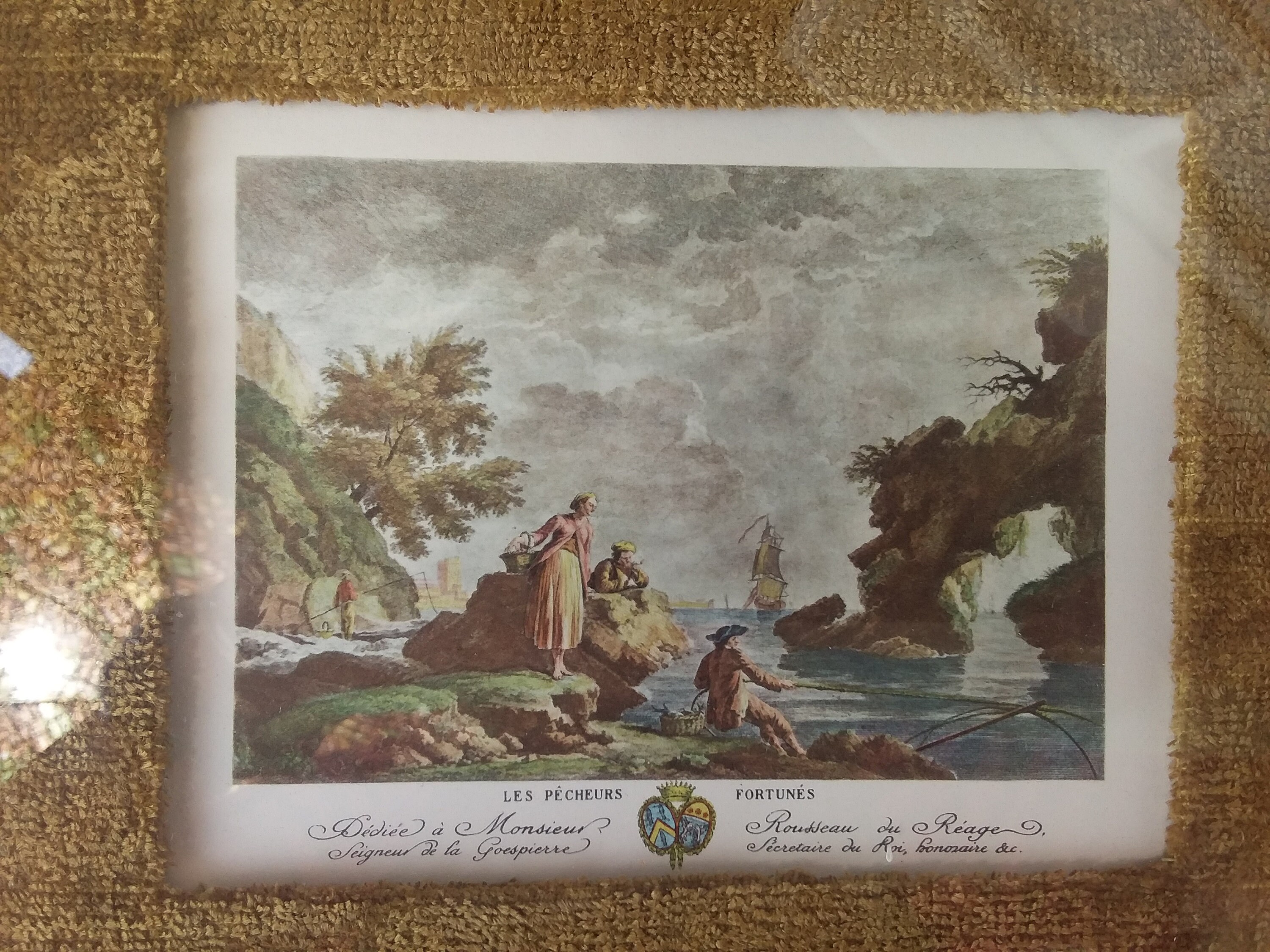 1940s 50s Fleck Brothers NYC Print or Engraving, in Small Frame ...