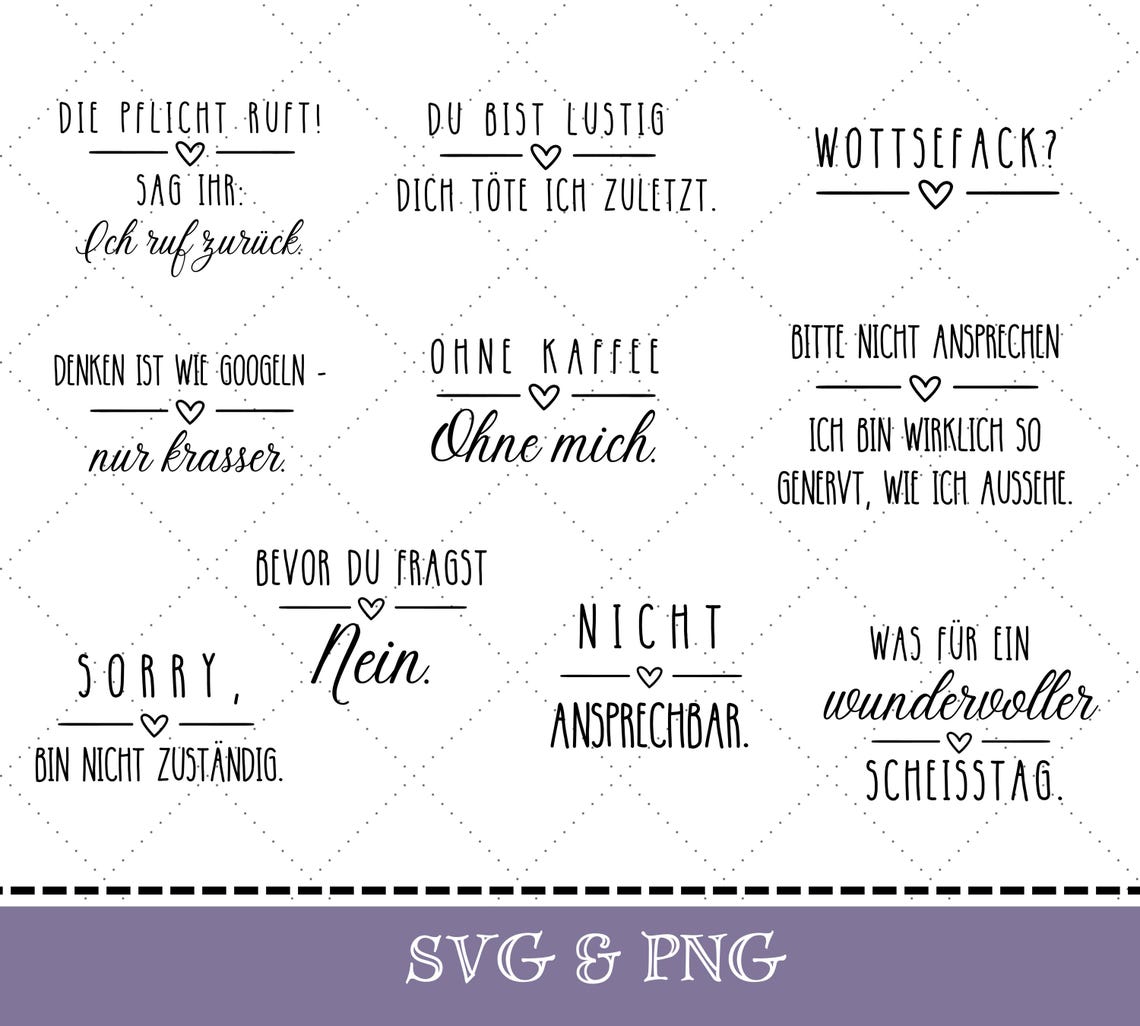Lustige Sprüche SVG & PNG für Tassen Lasergravur-Dateien, Gravur ...