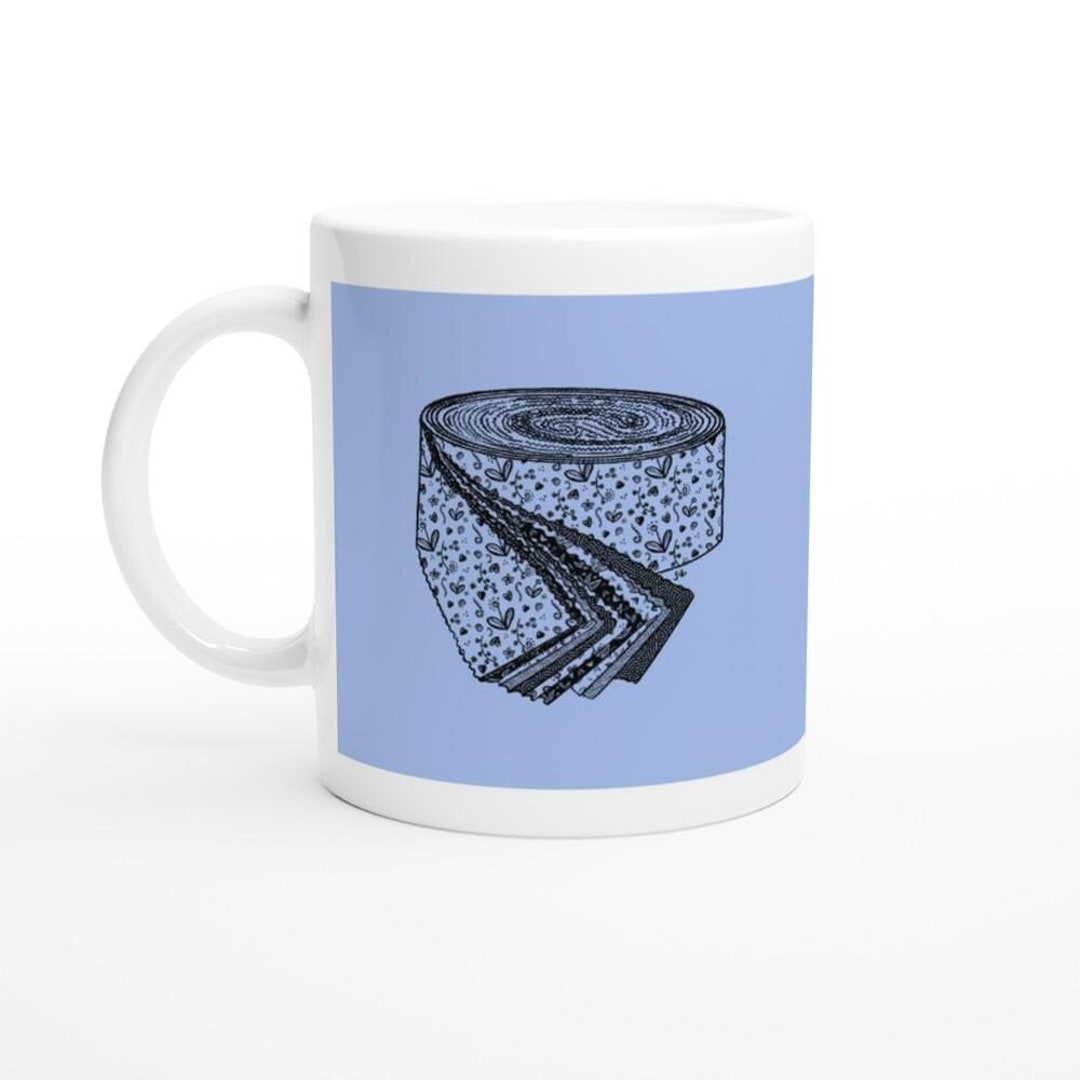 Floral Jelly Roll Line Art Mug - Sewing & Quilting Gift - Etsy