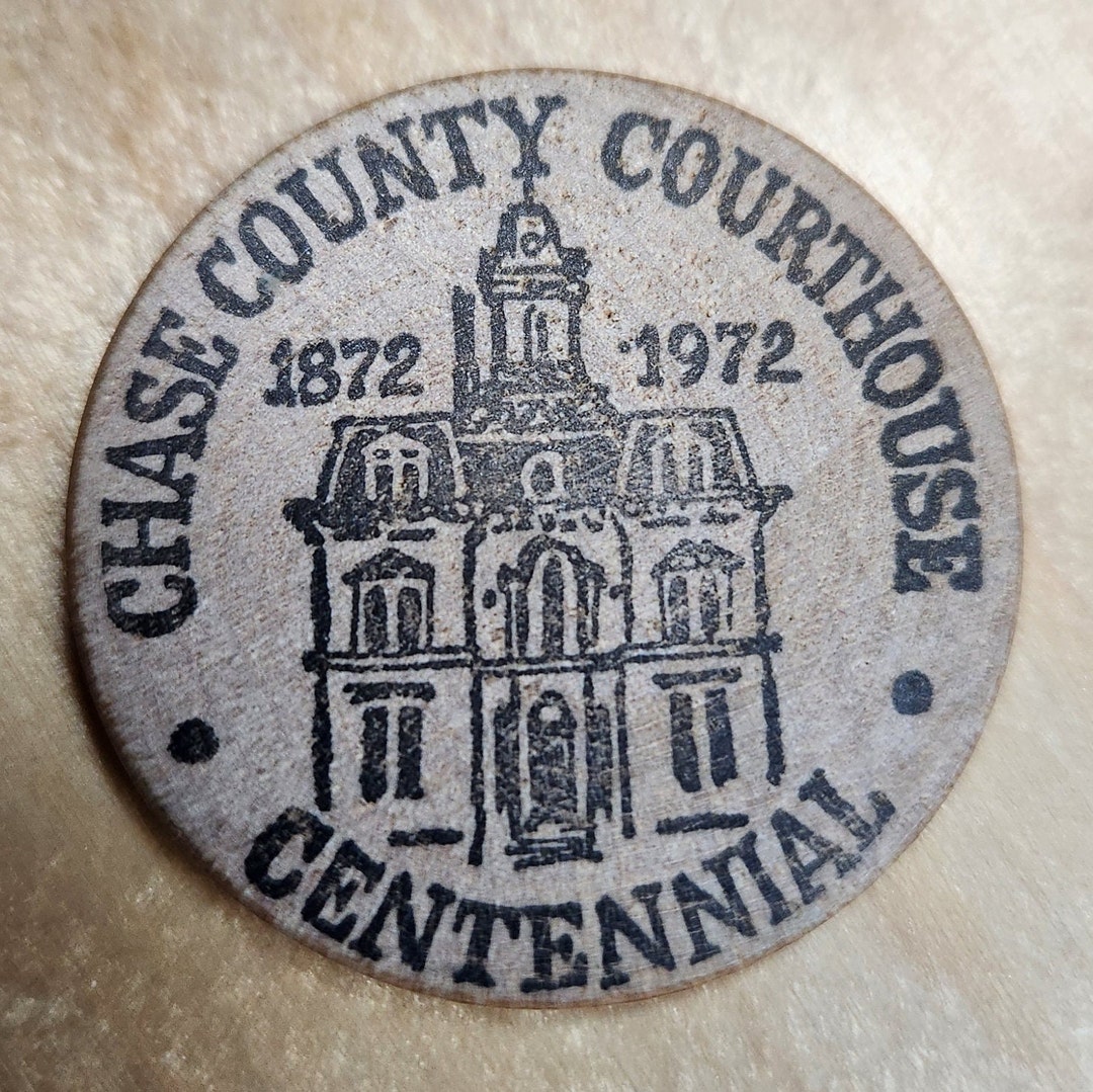 1972 Chase County Courthouse Wooden Nickel - Etsy